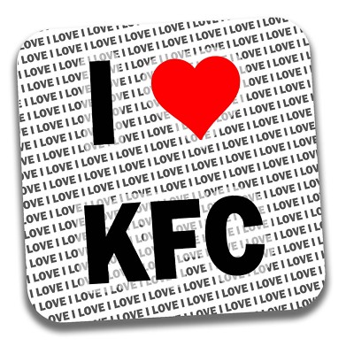 I Love KFC Drinks Coaster - Gift - Birthday - Stocking Filler | eBay