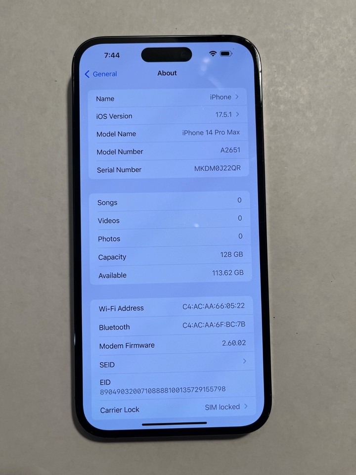 Apple iPhone 14 Pro Max 128GB Xfinity Mobile Locked A2651 Purple | eBay