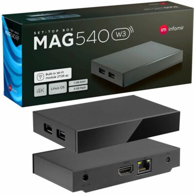 2024 INFOMIR MAG 540w3 DUAL WiFi 5G 4K upgraded Mag524w3 Mag522w3 LINUX ...