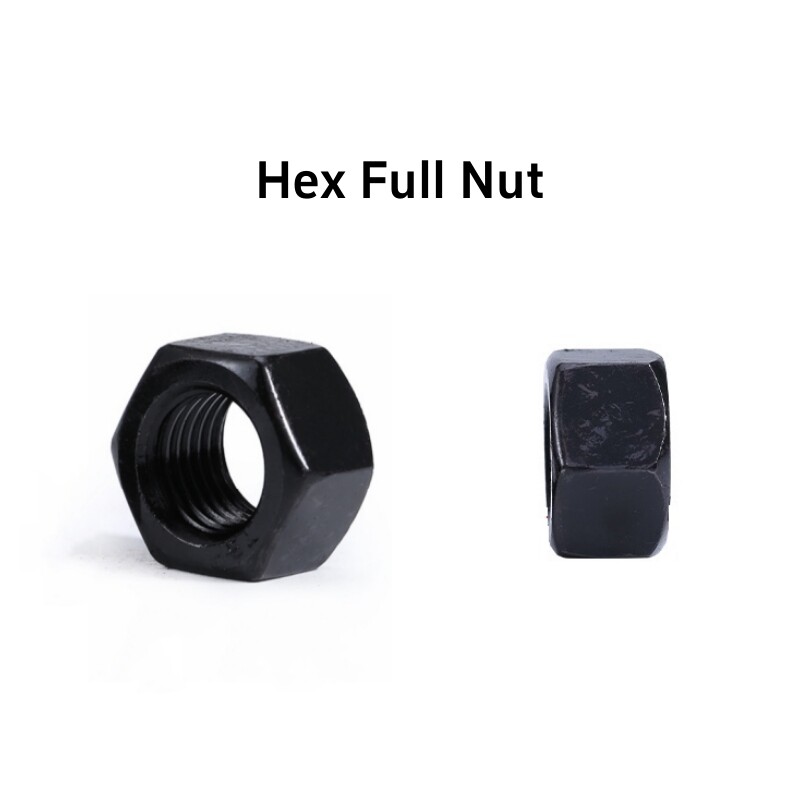 Black Grade 8 Hex Full Nut Thin Nut Fine Thread Pitch ...