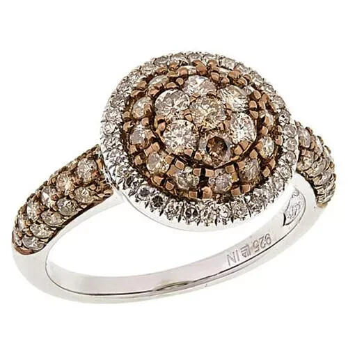 HSN Colors of Diamonds Sterling 1.00cttw Champagne Diamond Round ...