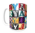 RYAN Coffee Mug / Cup featuring the name in photos of sign letters | eBay