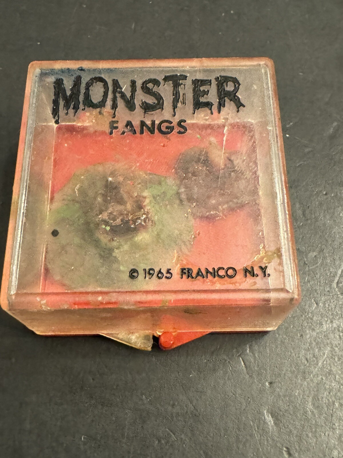 Vintage Monster Fangs Plastic Halloween Teeth 1965 Franco NY With Case ...