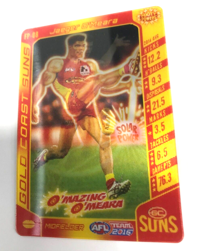 2016 AFL TEAMCOACH TRADING CARD FOOTY POWERS 3-D CARD FP8 JAEGER O ...