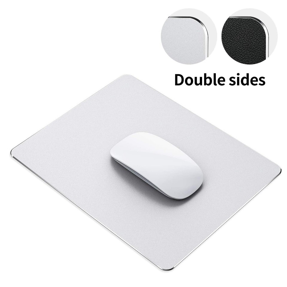 Aluminum Metal Mouse Pad Mat Smooth Magic Ultra Thin Double Side Mouse ...