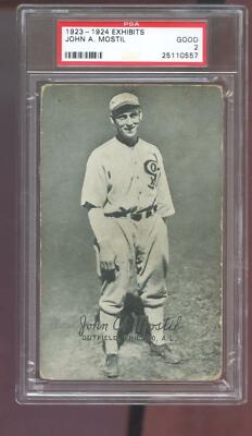 1923 1924 Exhibits John Mostil John A PSA 2 Graded Baseball Card ...