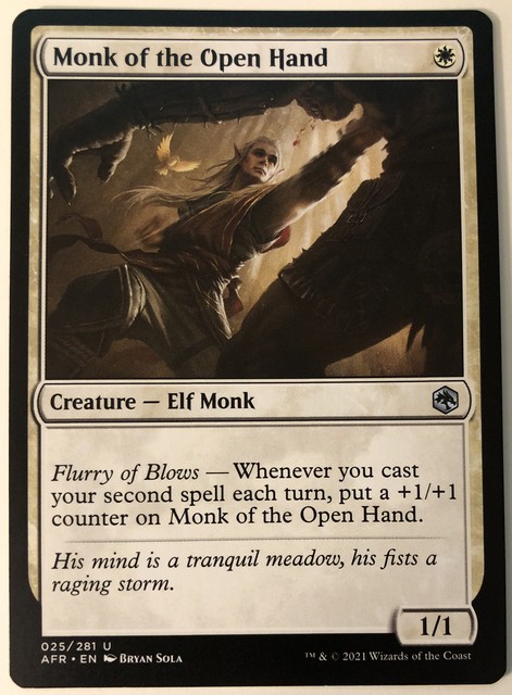 MTG Monk of the Open Hand Adventures in the Forgotten Realms 025/281 ...