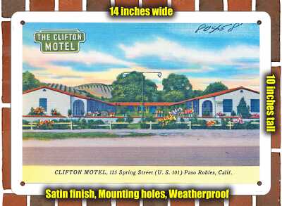 Metal Sign - California Postcard - The Clifton Motel, 125 Spring Street ...