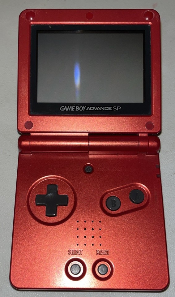 RED Nintendo Gameboy Advance SP Bundle-Charger, Carrying Case, 7 Games ...