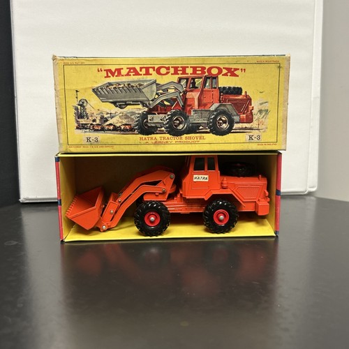 MATCHBOX K-3 "Hatra" Tractor Shovel King Size By Lesney in Orange | eBay