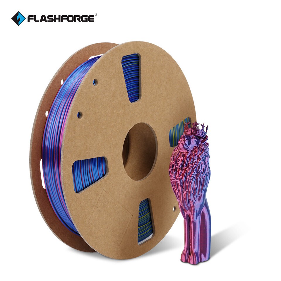 Flashforge Silk PLA Filament 1.75mm Color Changeable 3D Printer ...