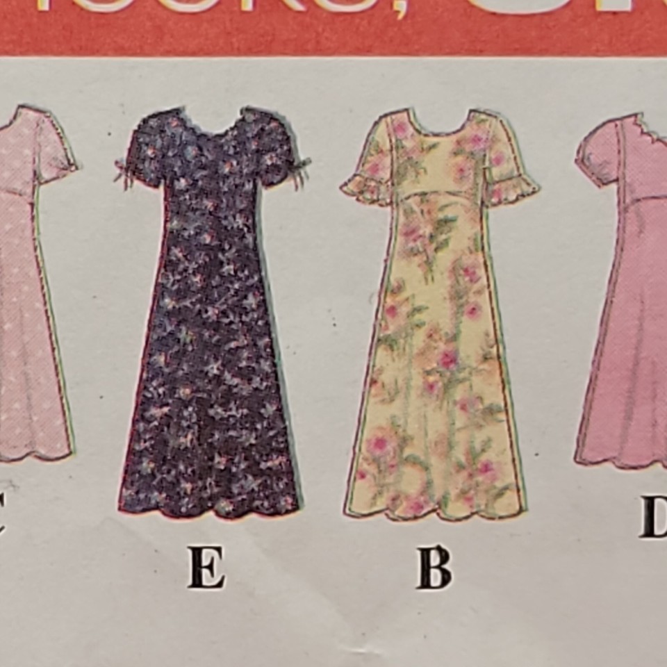 DRESS Robe long short adjustable style P 12 14 16 SIMPLICITY Sewing ...