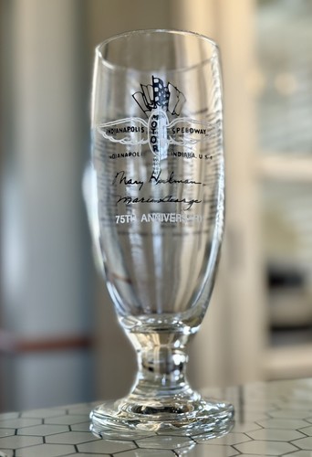 Indianapolis Motor Speedway 75th Anniversary Pilsner Beer Glass 1991 ...