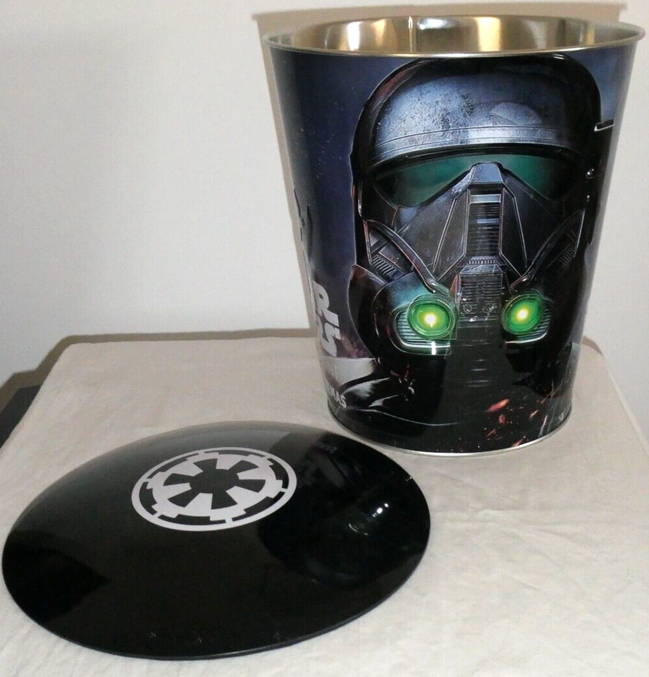 Star Wars Rogue One Metal Bucket w Lid Golden Link 21cm High 18.5cm ...