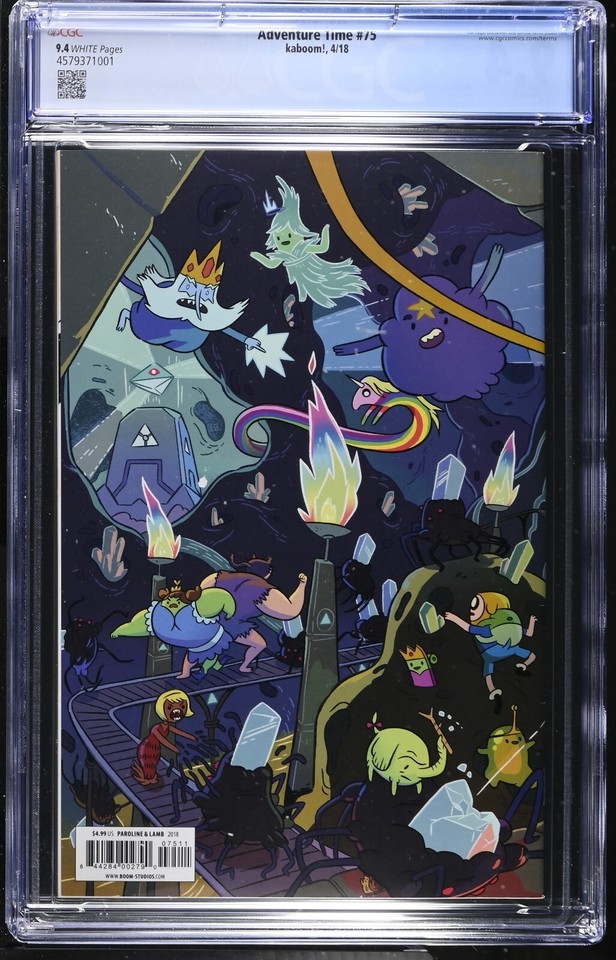 Adventure Time #75 CGC 9.4 kaboom! 2018 Paroline & Lamb Cover Cartoon ...