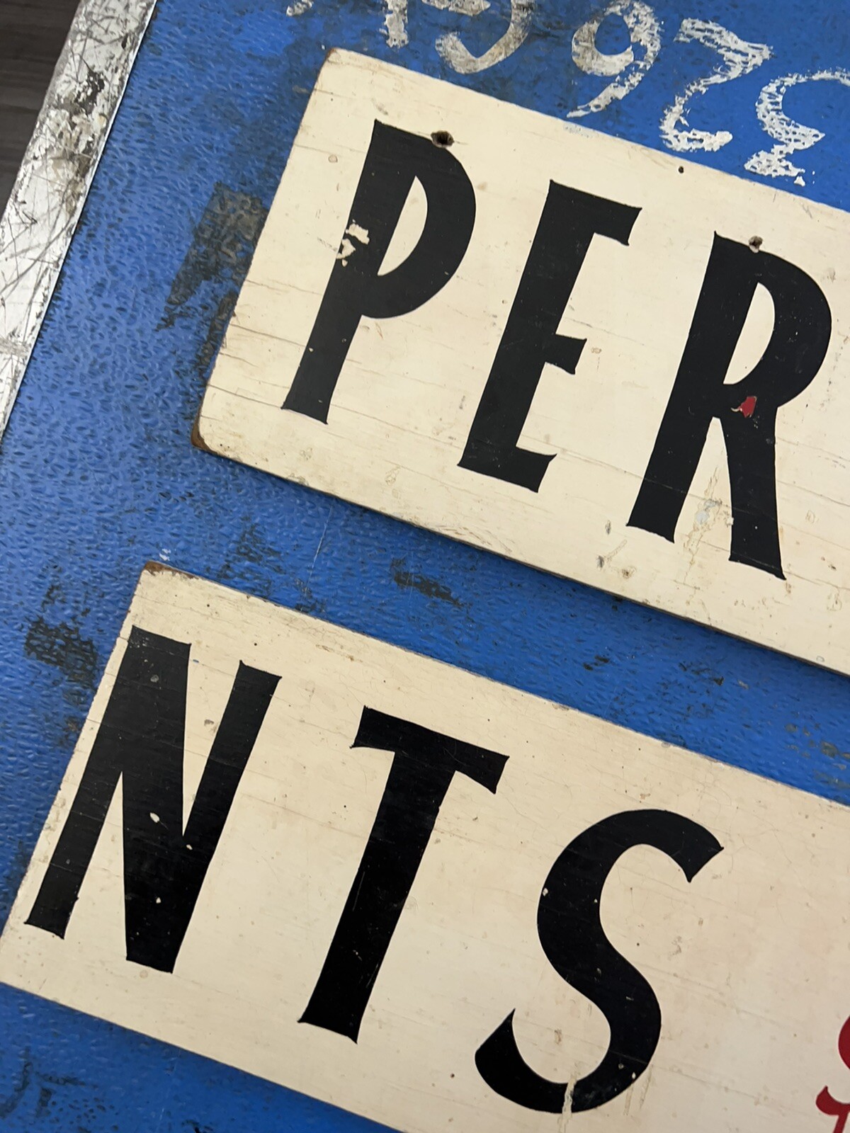 Vintage Wooden Permanents $7.50 Up Double Sided Sign Perm | eBay