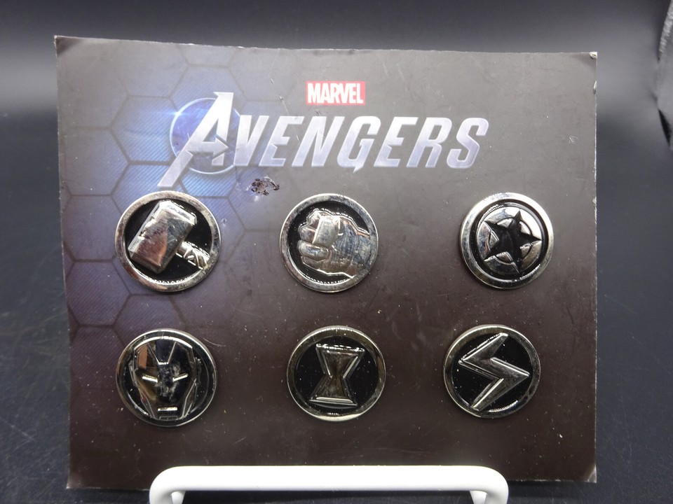 Official MARVEL AVENGERS 2020 Complete Silver Pin Set & Flash Pin DC ...