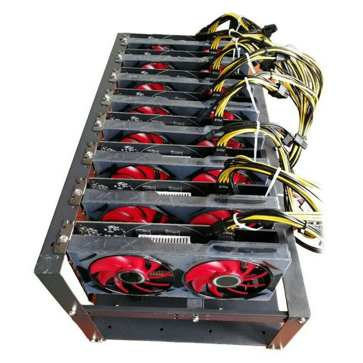 6/8 GPU Mining Rig Alu Mining Frame Open Air Case Miner Gehäuse DHL D ...