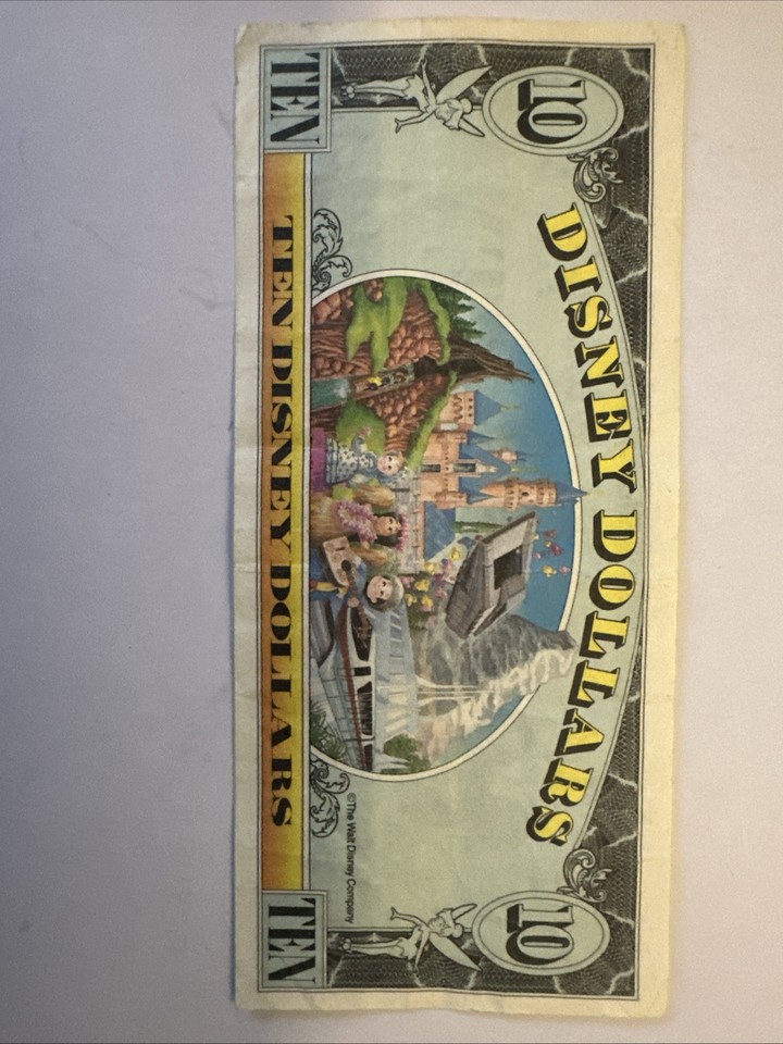 Ten Disney Dollar Bill Series 1994 Minnie Mouse Disneyland Disney World ...
