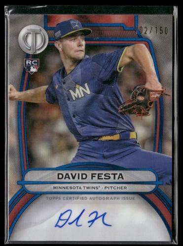 2025 Topps Tribute David Festa #TA-DF Blue Autograph 102/150 RC | eBay