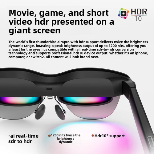 TCL RayNeo Air 4 Air4 Pro 3D Smart AR Glasses HDR10 Giant Screen ...