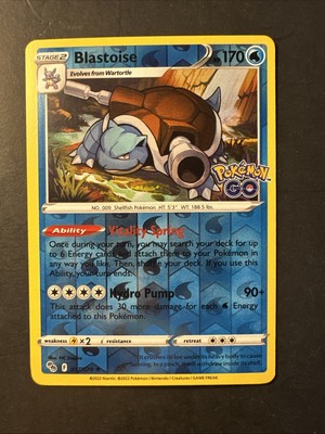 2022 Pokemon Go Set Nintendo reverse Holographic Holo Foil Blastoise 17 /78 | eBay