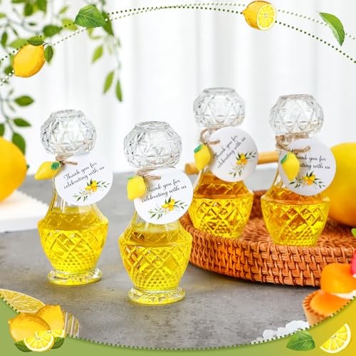 16 Sets Mini Limoncello Glass Bottles 1.7 oz Limoncello Bottles with ...