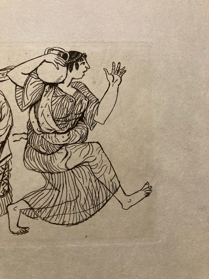 Engraving Barta Eau Forte 1950 Portrait Roman Art Lithography Greek ...