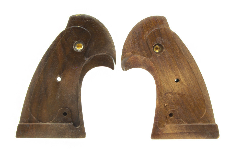 Original COLT Python Grips, Checkered Walnut w/ Medallions, for Vintage ...