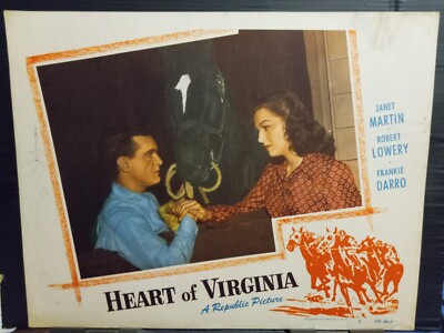 Lobby Card 1948 HEART OF VIRGINIA Janet Martin Robert Lowery horse ...