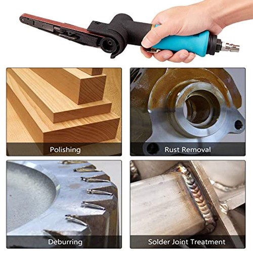330 x 10mm Wide Air Finger Belt Sander Power File Detail Sanding Tool ...