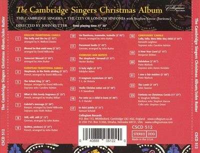 THE CAMBRIDGE SINGERS CHRISTMAS ALBUM NEW CD 40888051220| eBay