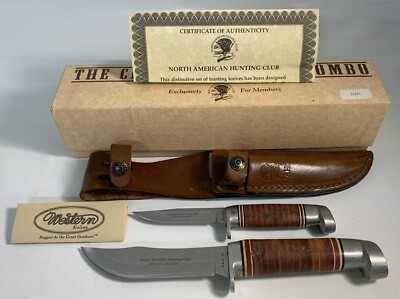 WESTERN USA THE CLASSIC WESTERN COMBO 2 KNIFE SET SFO NAHC LIFE MEMBER ...