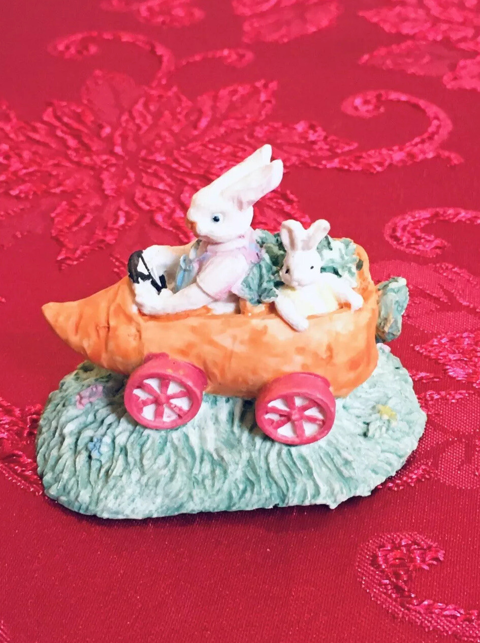 Miniature Easter Bunny Peter Rabbit Carrot Car Figure Figurine Used | eBay