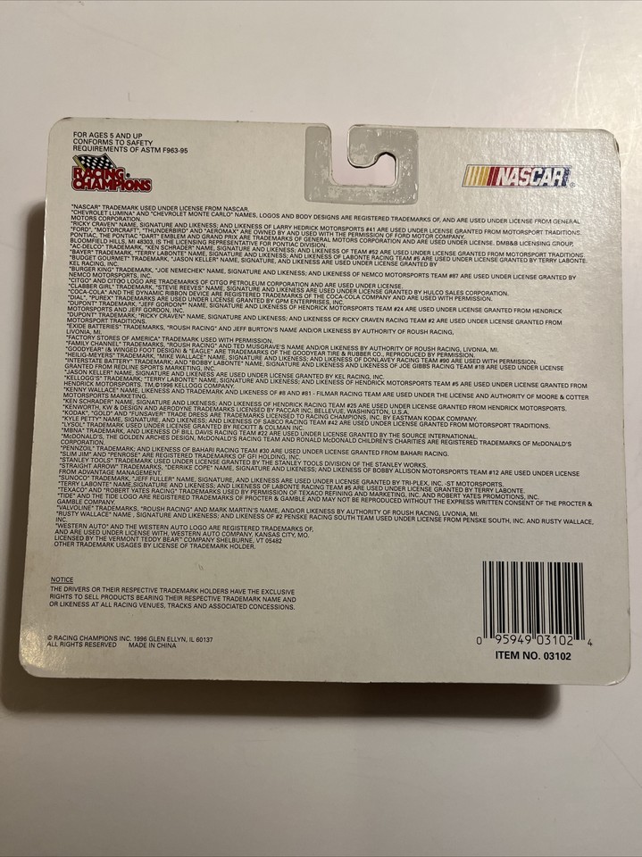 RACING CHAMPIONS WOOD BROTHERS #21 NASCAR TEAM TRANSPORTER 1996 New ...