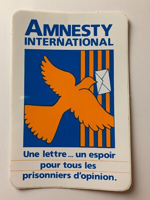 STICKER VINTAGE AMNESTY INTERNATIONAL | eBay