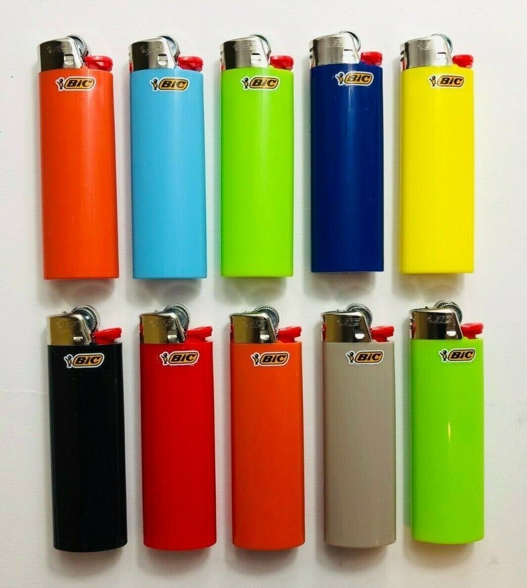 MAXI J6 BIC LIGHTERS SET LARGE CLASSIC SIZE DESIGN GAS CIGARETTE FLINT ...