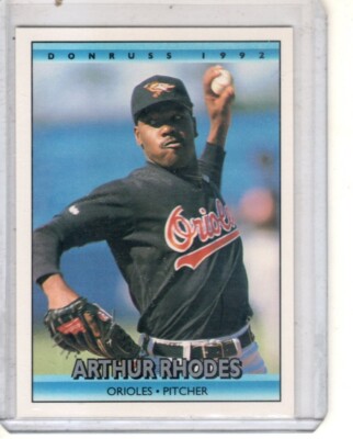 1992 Donruss Baltimore Orioles Baseball Card #727 Arthur Rhodes | eBay