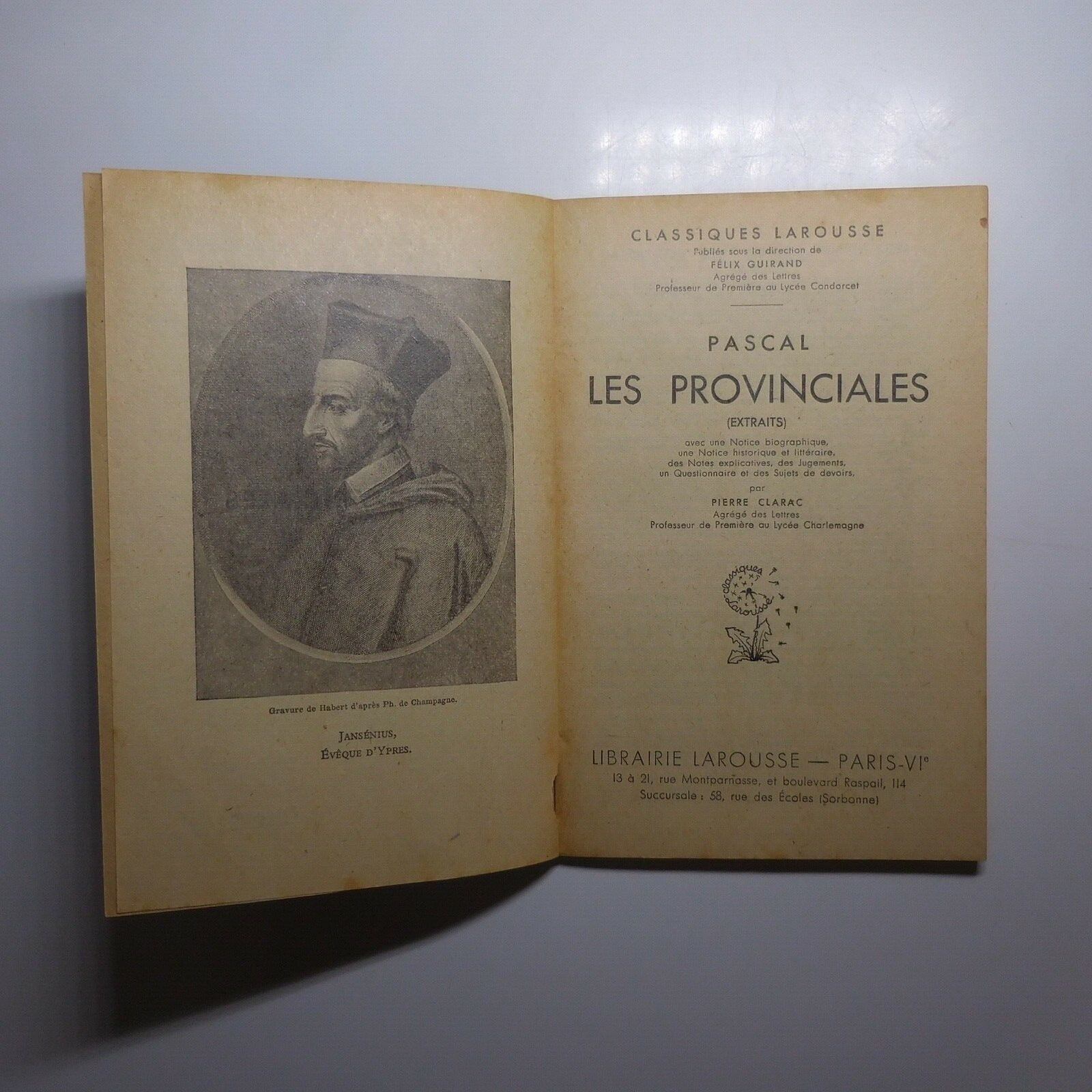 Pascal 1934 Les Provinciales littérature Classiques Larousse France ...
