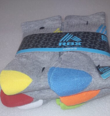 Boy's RBX Crew Socks 6-Pairs Size 6-8 | eBay
