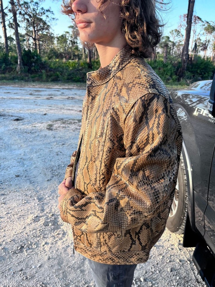100% Genuine Phyton Snake Skin Jacket | eBay