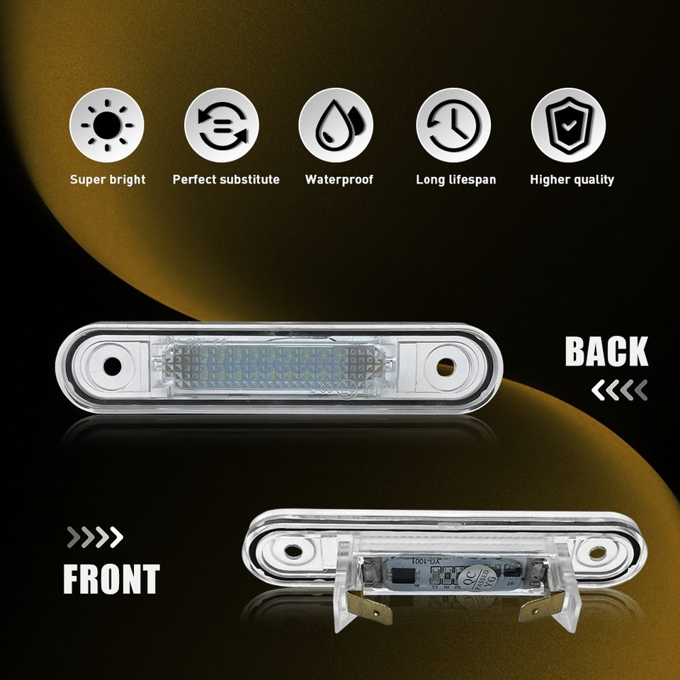 For Mercedes W201 E-Class W202 C-Class W124 LED License Plate Lights OE ...