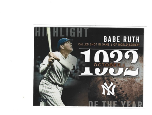 2015 BABE RUTH TOPPS CALLED SHOT 10/1/1932 INSERT CARD PLEASE READ | eBay