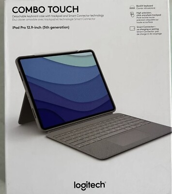 Logitech Touch Keyboard/Cover Case Folio for 12.9" iPad Pro 5th Gen ...