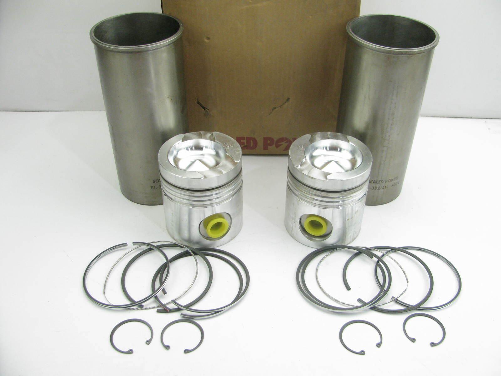(2) MACK END-673 ENDT-673 ENDT-675 Engine Cylinder Sleeves, Pistons ...