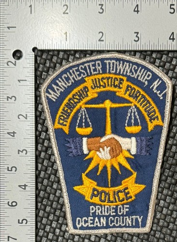 MANCHESTER TOWNSHIP NEW JERSEY POLICE PATCH NJ BLUE/SILVER | eBay