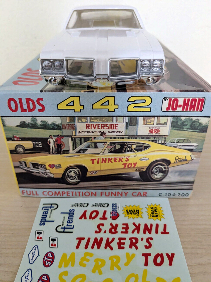 ULTRA RARE! ORIGINAL VINTAGE JOHAN OLDS 442 FUNNY CAR KIT *COMPLETE ...