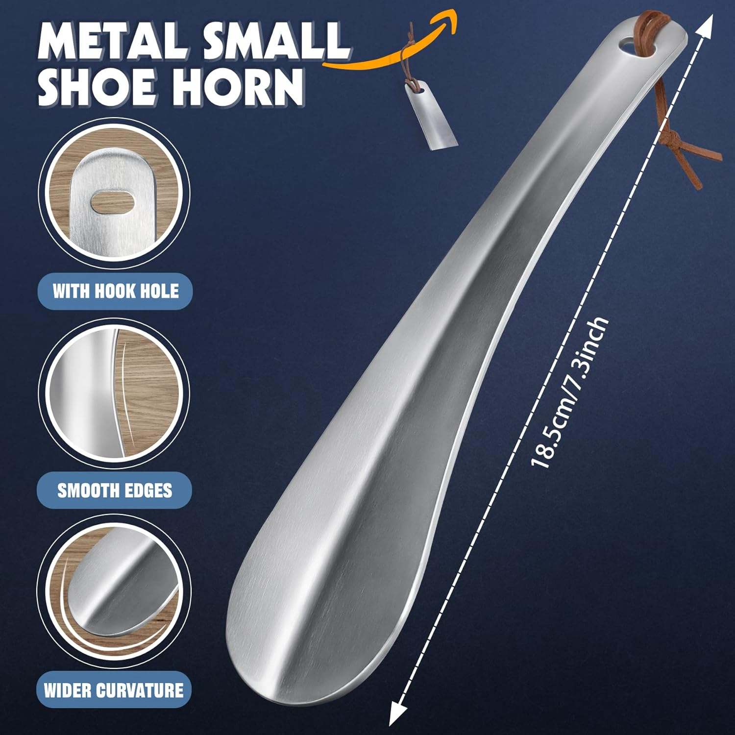 ZOMAKE Metal Shoe Horn Small Shoehorn 18.5Cm,Lazy Shoe Helper Shoe Horns for Men | eBay UK