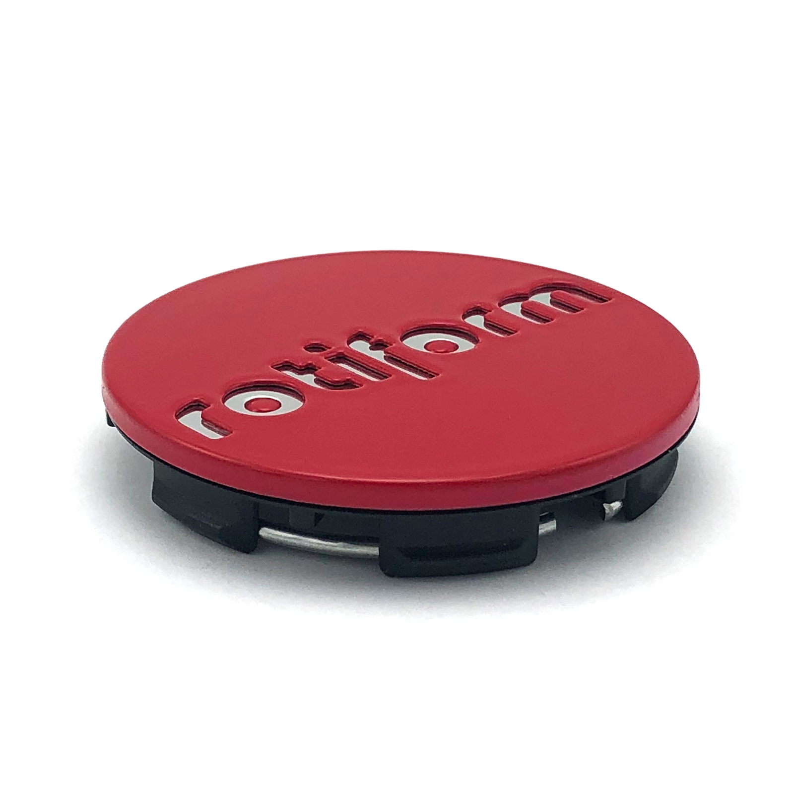 Set of 4 Rotiform Gloss Red & Chrome Wheel Center Hub Cap 2.36" Snap In ...