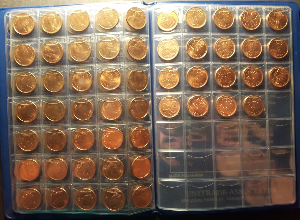 1937-2012 Canada One Cent Collection Multiple Varieties 89 Total Penny ...